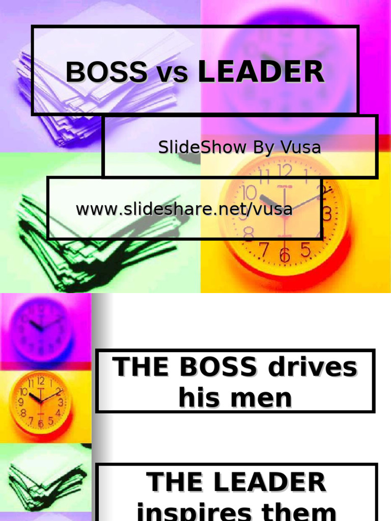 Boss vs Leader: Key Differences | PDF