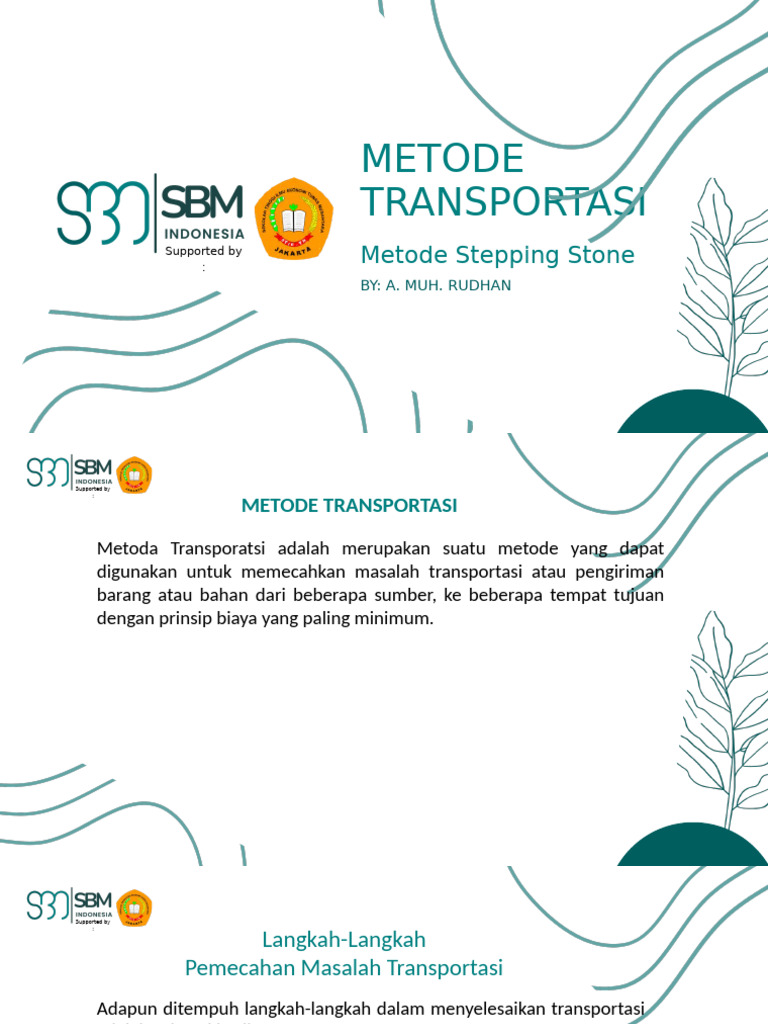 Metode Stepping Stone dalam Transportasi | PDF