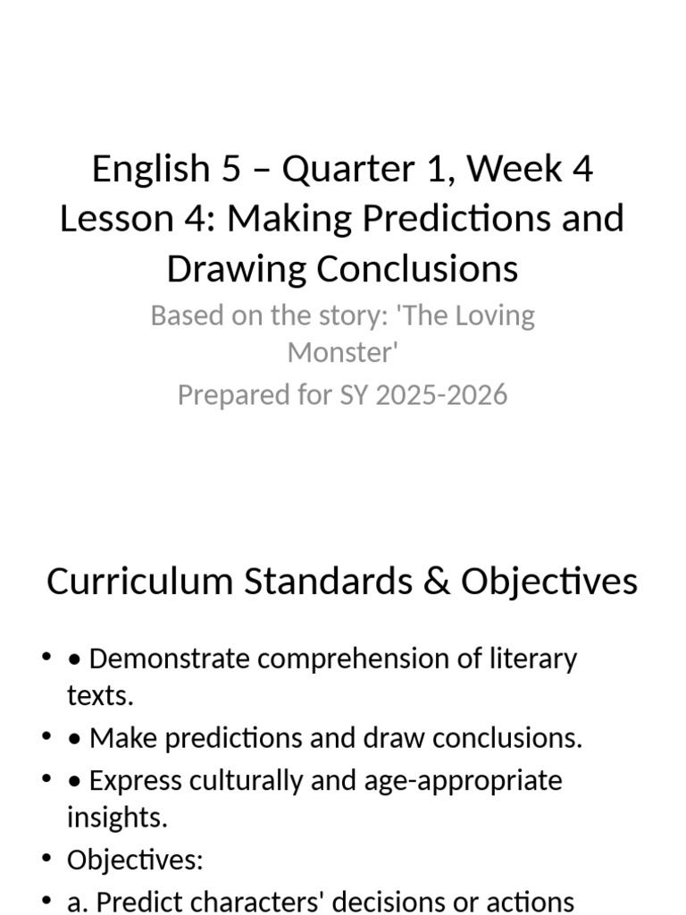 English5 Lesson4 Week4 Presentation | PDF | Reading Comprehension | Cognitive Psychology