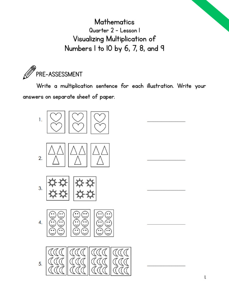 Mathematics Quarter 2 - Module 1 Visualizing Multiplication | PDF | Multiplication | Mathematics