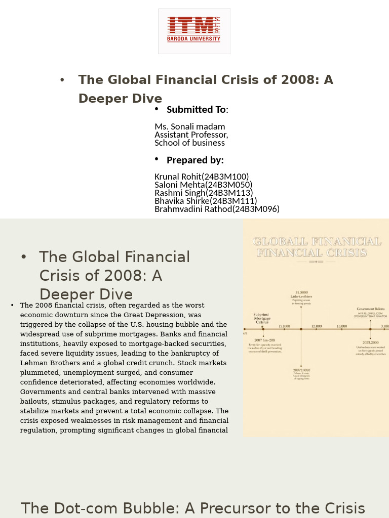 2008 Global Financial Crisis Analysis | PDF | Recession | Economic Bubble