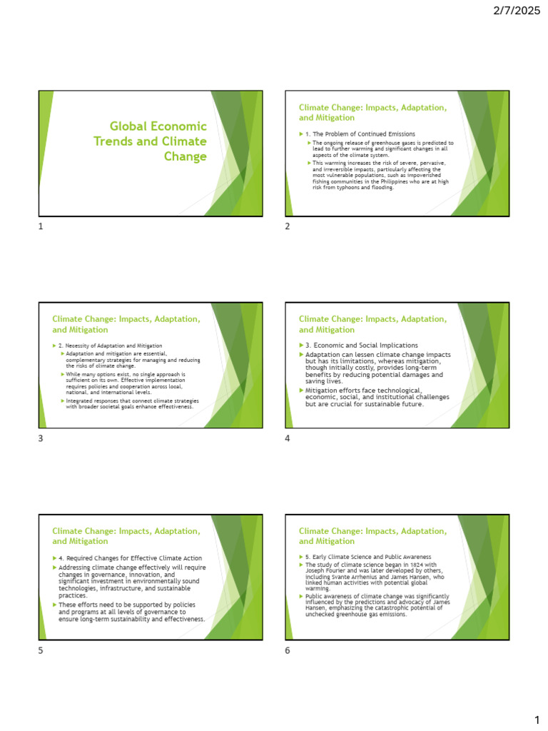 Global Economic Trends and Climate Change | PDF | Climate Change ...