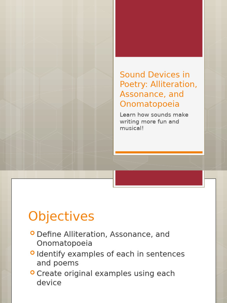 Alliteration and Assonance Explained | PDF | Human Voice | Linguistics