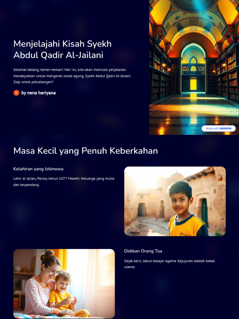 Menjelajahi Kisah Syekh Abdul Qadir Al Jailani | PDF