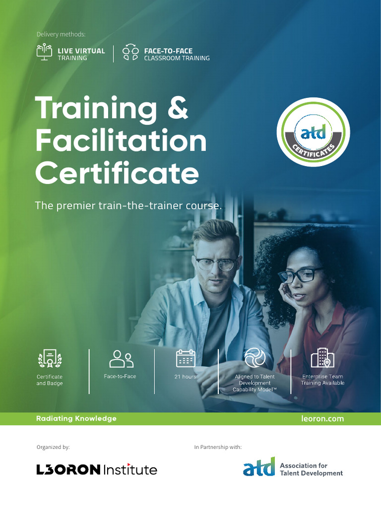 Training & Facilitation Certificate Overview | PDF | Learning ...
