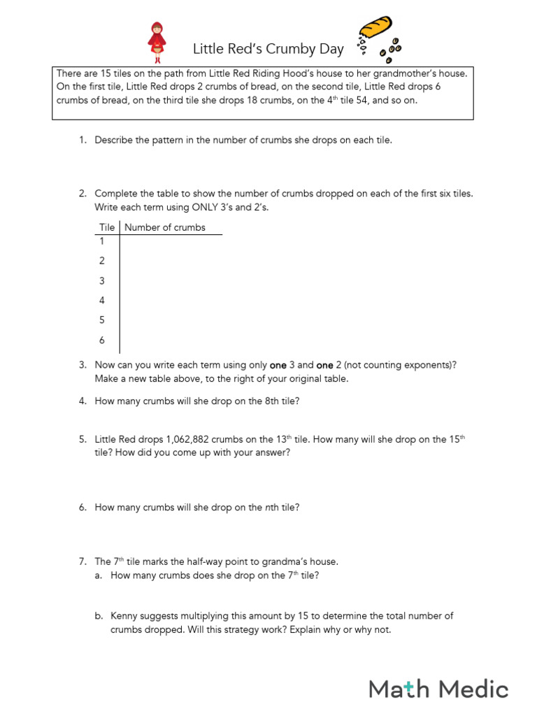 Little Red's Crumby Day Answer Key | PDF