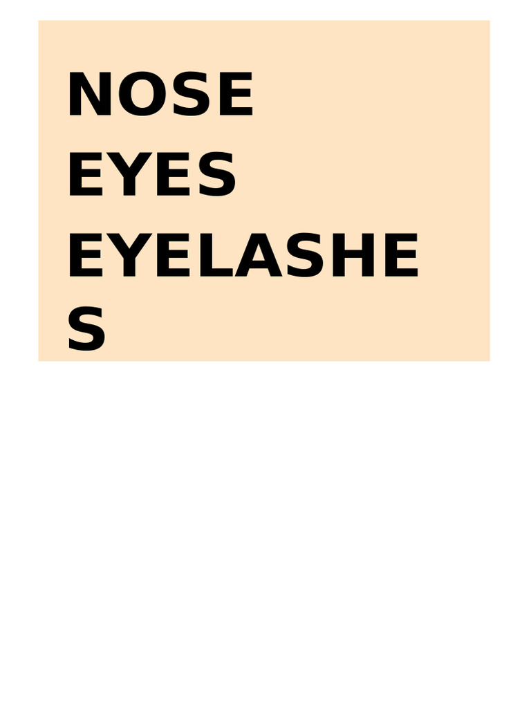Nose | PDF
