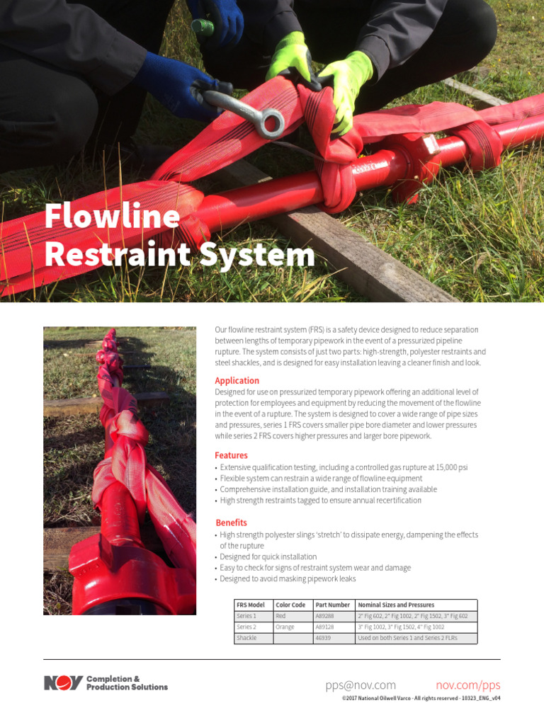Flowline Restraint System Flyer | PDF