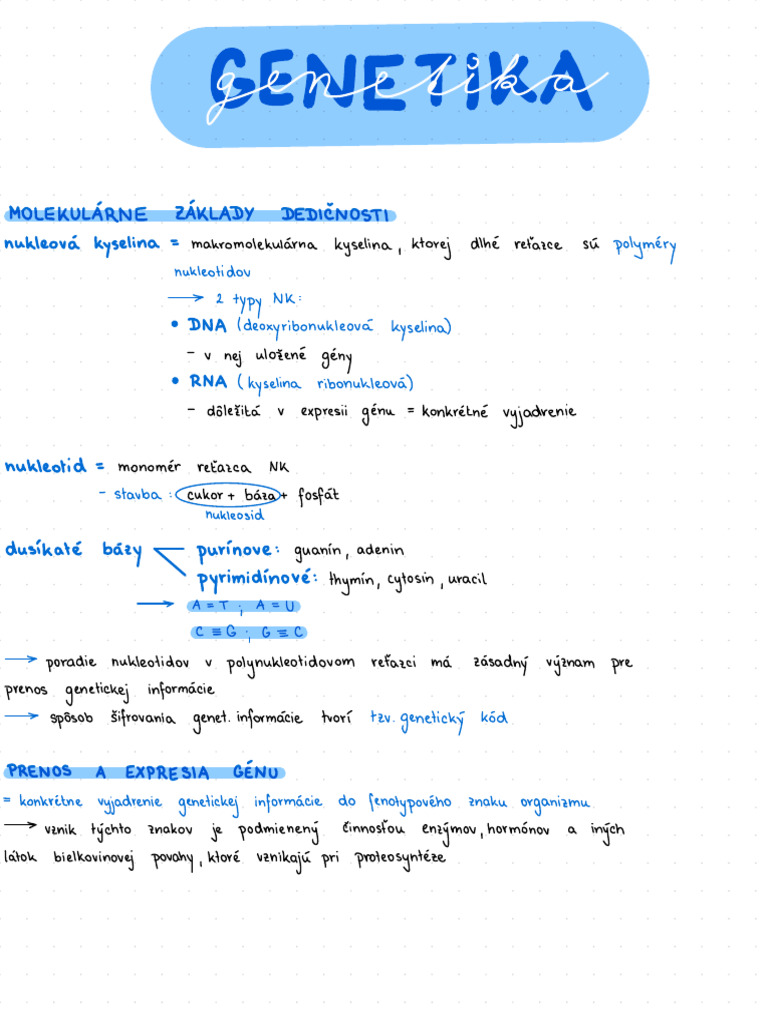 Genetika Základy | PDF