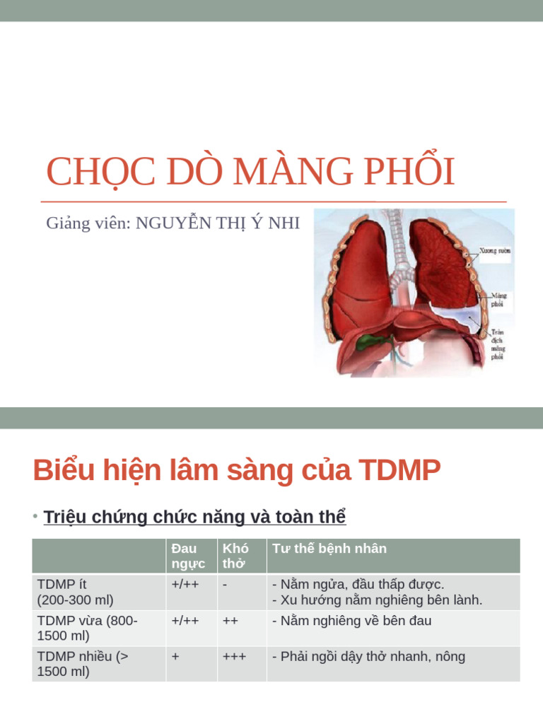 Chọc Dò Màng Phổi | PDF