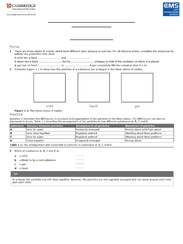 Tushant Singh - Grade 9 Chemistry - Topic - 1 - States of Matter - CUP ...