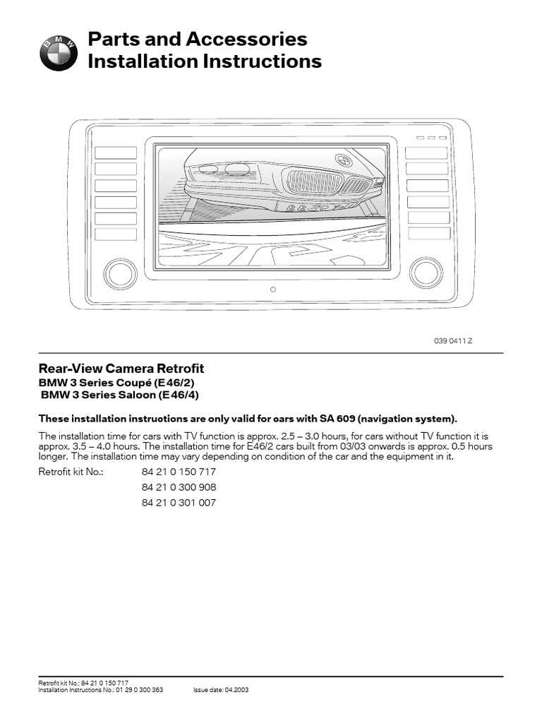 BMW F30 Rear-View Camera Retrofit Guide | PDF | Electrical Connector ...