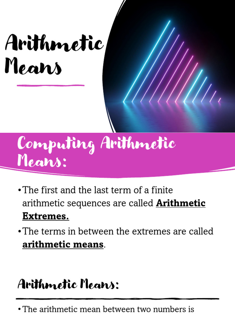 l5 Arithmetic Means | PDF