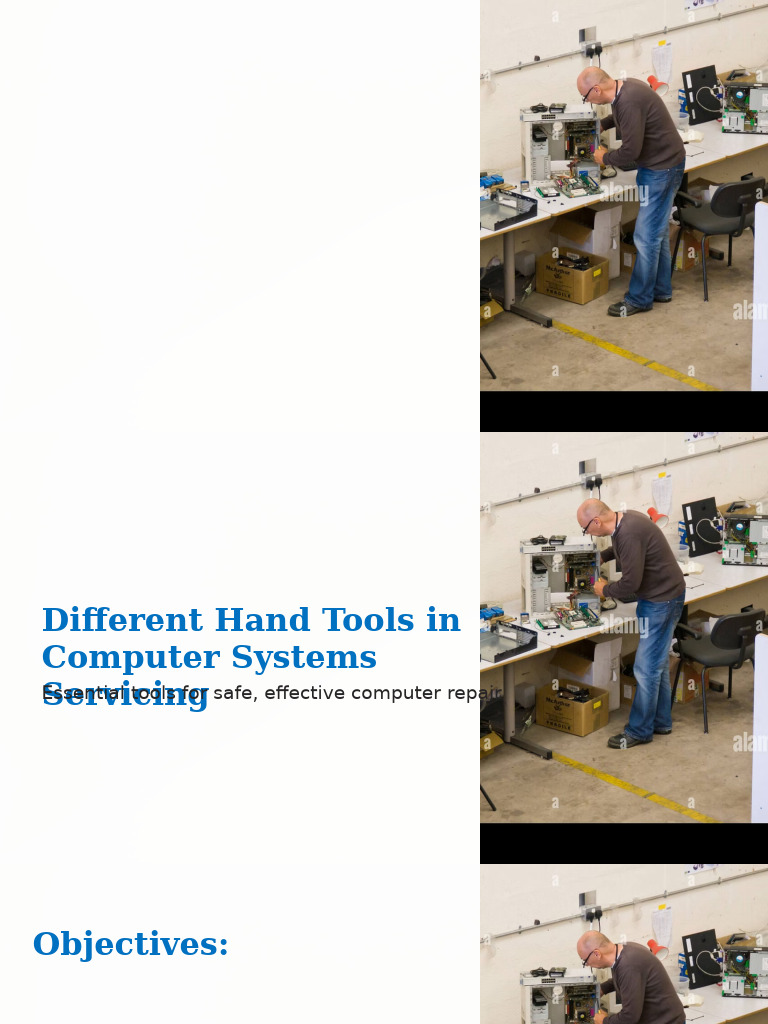 Different Hand Tools in Computer Systems Servicing | PDF | Electrostatic Discharge | Tools