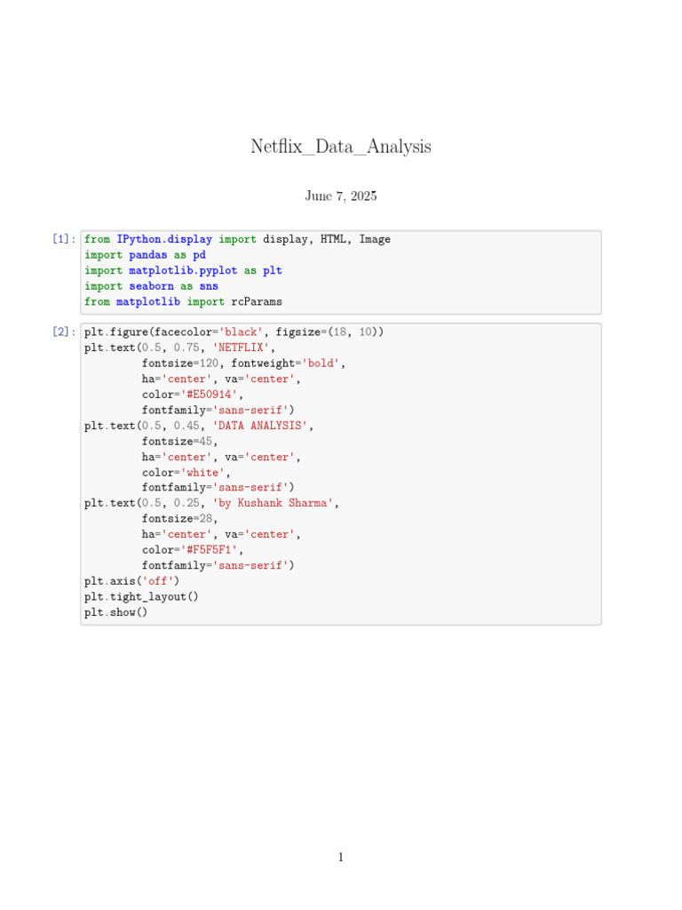 Netflix Data Analysis Project | PDF | Data | Data Management