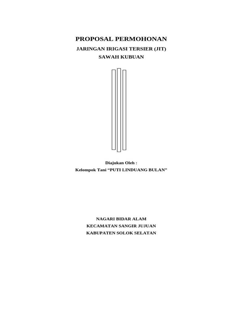 Proposal Irigasi Bidar Alam | PDF
