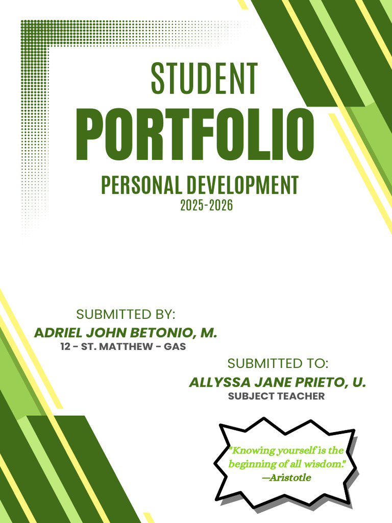 Green and White Modern Portfolio Cover A4 Document - 20250624 - 182602 ...
