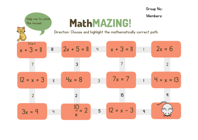Negative Numbers Addition and Subtraction Maze | PDF