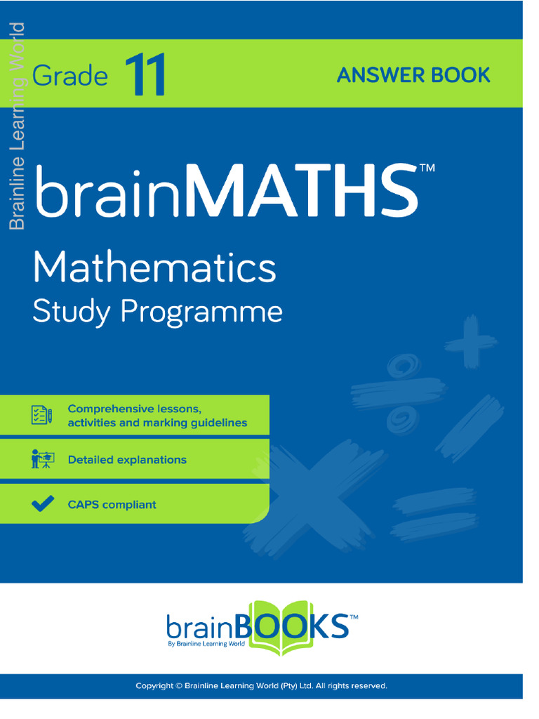 Gr11 Maths Anwerbook | PDF