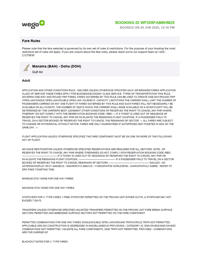 Fare Rules | PDF | Fare | Pricing