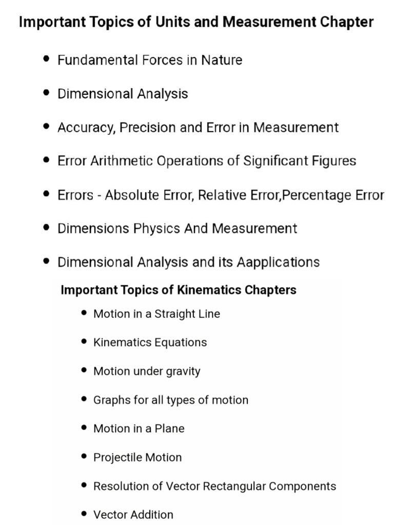 Physics Imp Topics | PDF