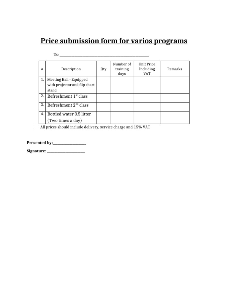 Proforma Request Paper | PDF