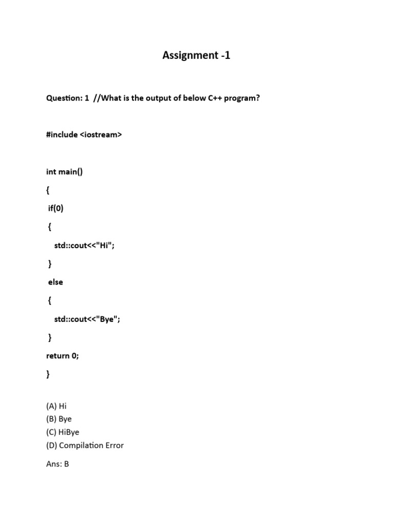 Assignment1 With Answers | PDF | Software Development | Computer Programming