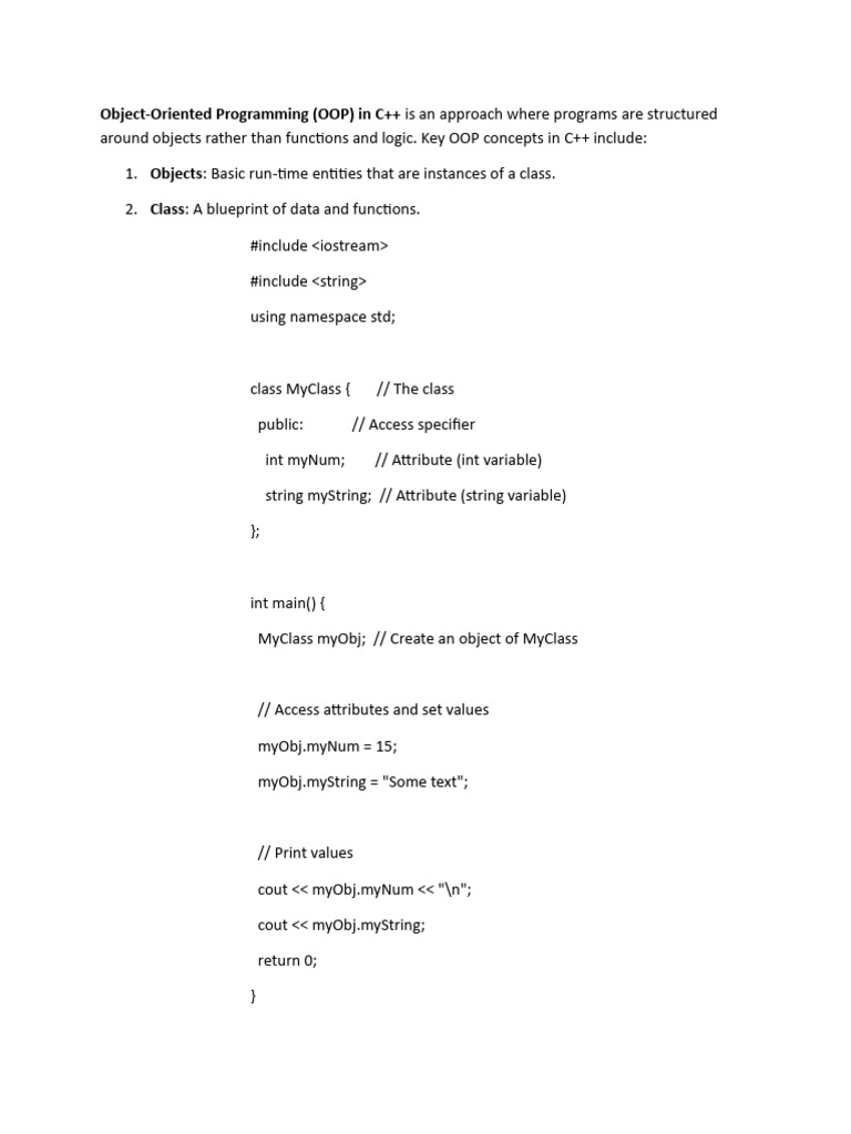 C++ Session1 15 June 2025 | PDF | Class (Computer Programming) | Object Oriented Programming