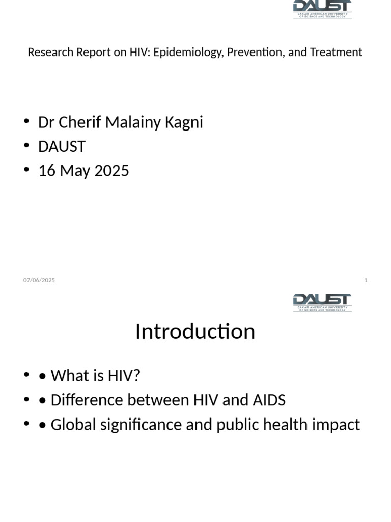 HIV Research Report Presentation | PDF