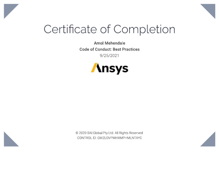 Ansys Code of Conduct | PDF