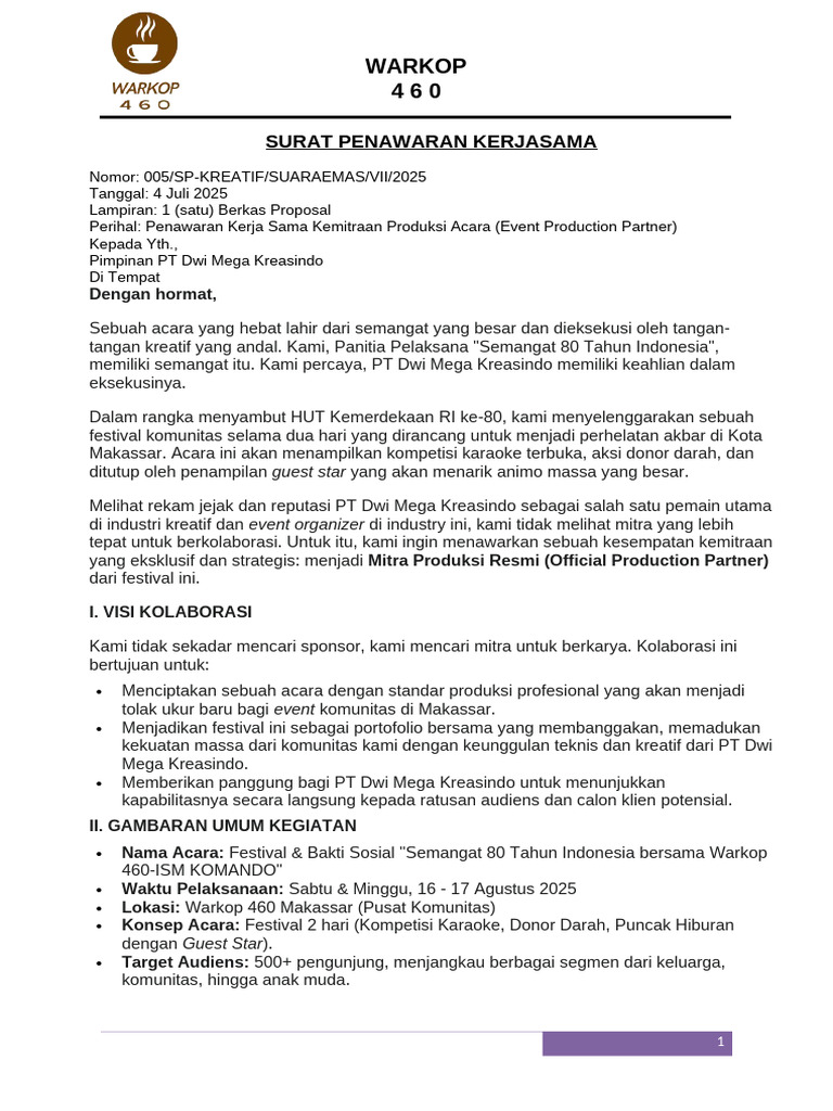 Kop Surat Warkop | PDF