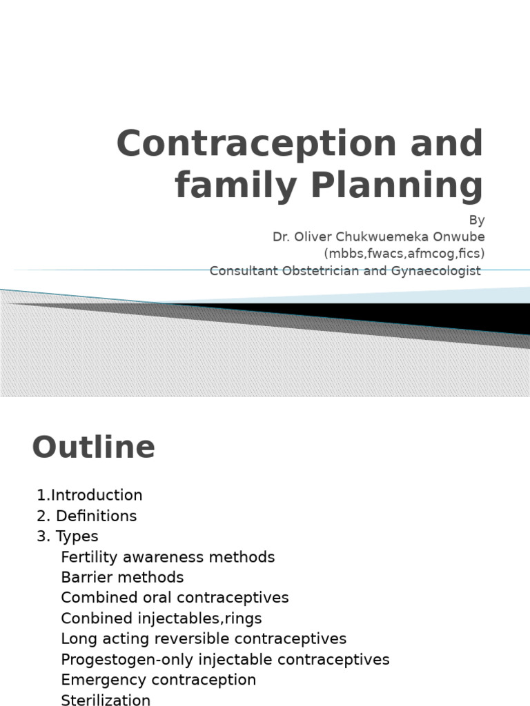 Contraception and Family Planning | PDF | Birth Control | Combined Oral ...