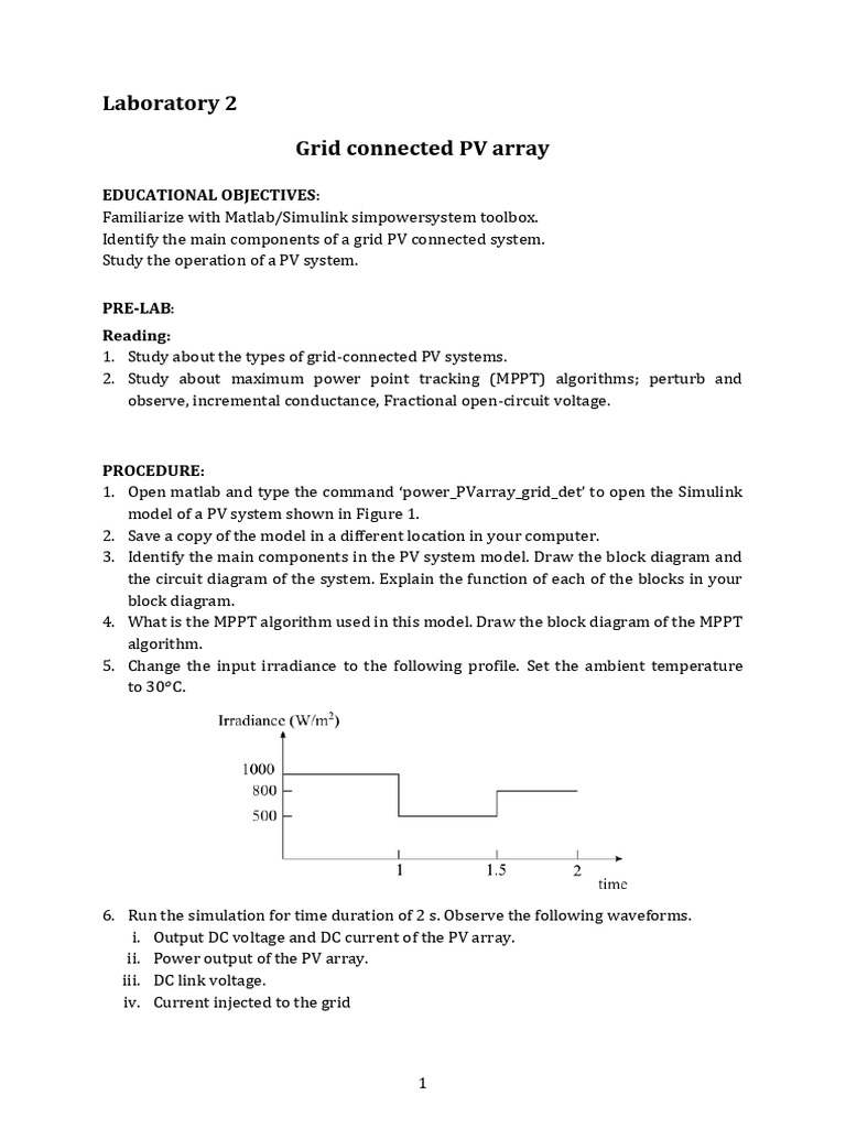 Grid Connected PV Array | PDF