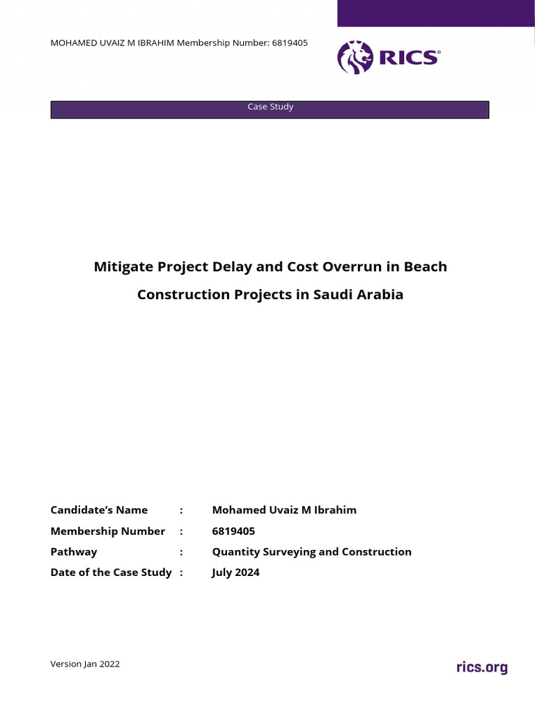 Case-Study - Mohamed Uvaiz Mohamed Ibrahim-6819405 | PDF | Employment | Risk