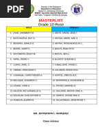 Masterlist Sy 2023-2024 | PDF | Art