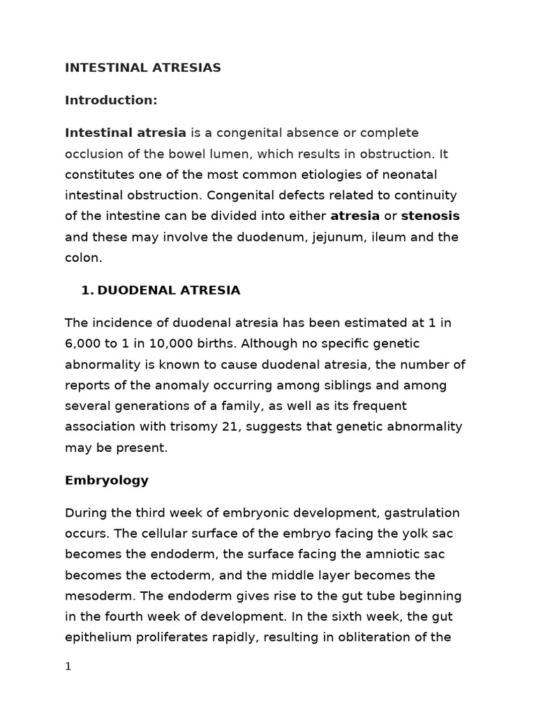 Understanding Intestinal Atresias | PDF | Gastrointestinal Tract ...
