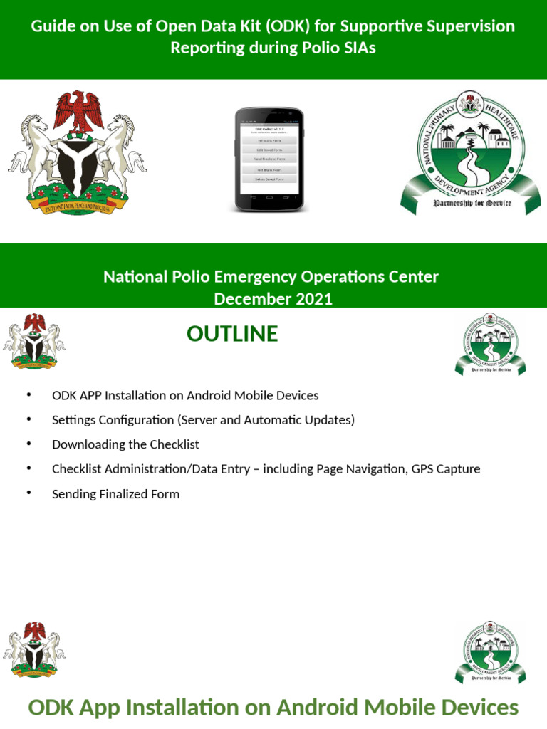 Guide On Use of ODK For Supportive Supervision Reporting - SIAs | PDF ...