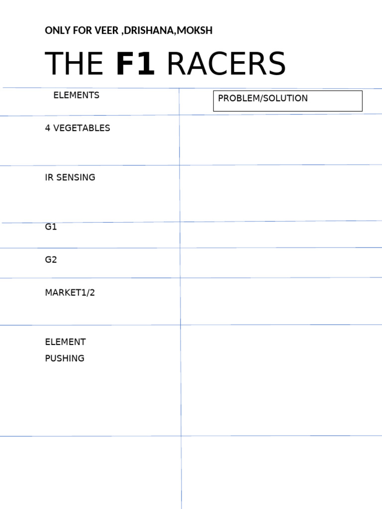 The f1 Racers | PDF