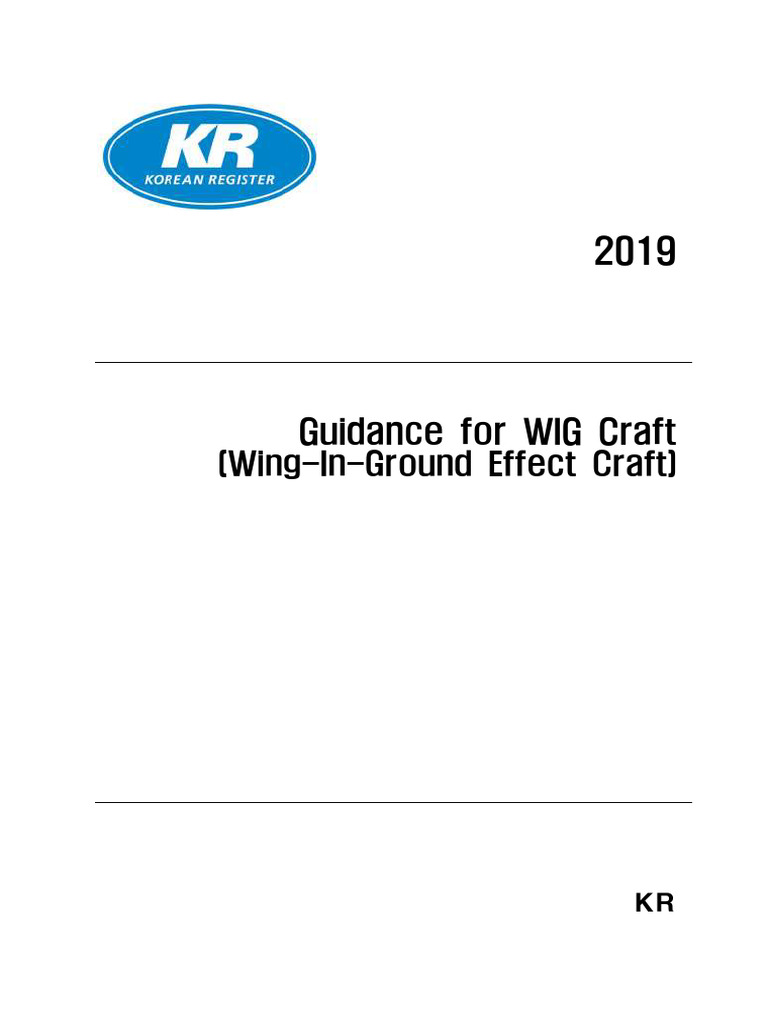 Guidance For WIG Craft (Wing-In-Ground Effect Craft) - 2019 | PDF ...
