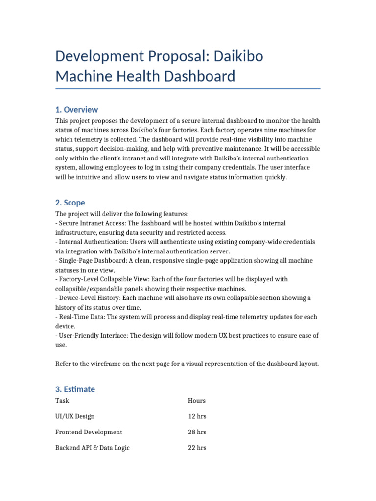 Daikibo Dashboard Proposal | PDF | User Interface | Computing