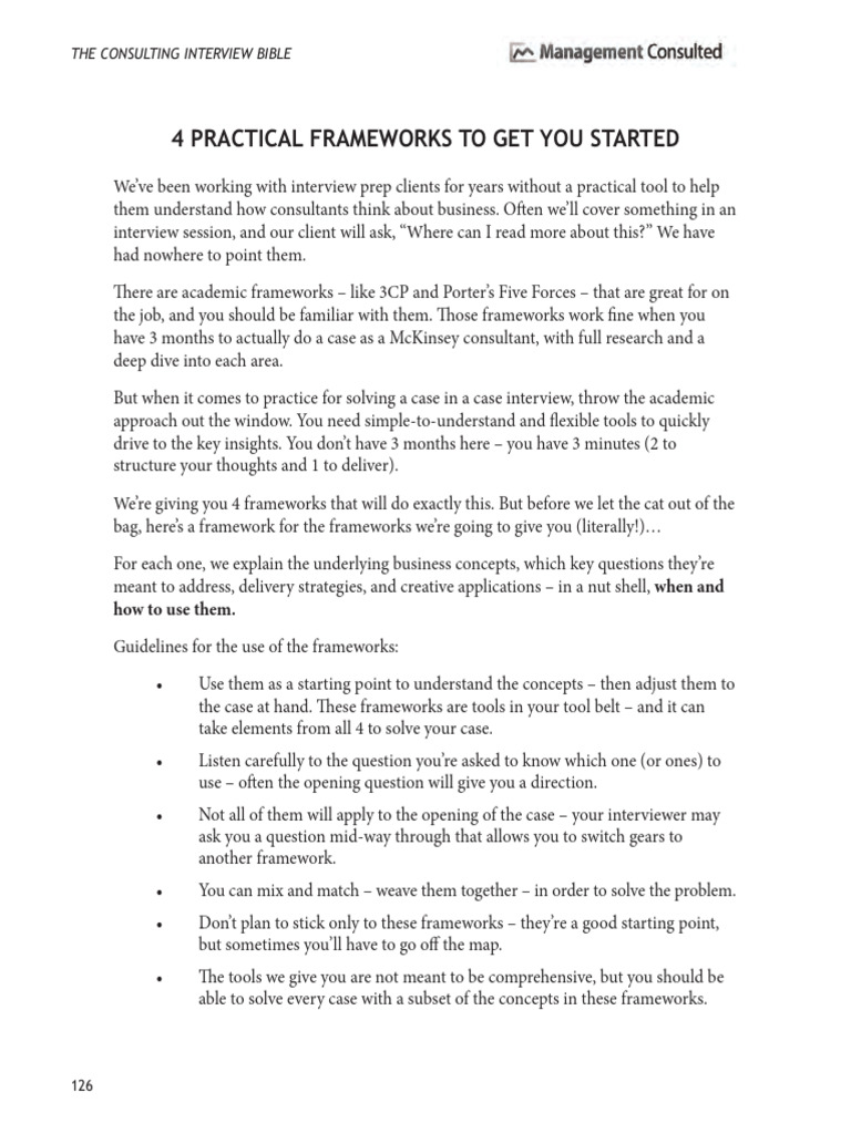 Essential Frameworks for Consulting Interviews | PDF | Profit ...