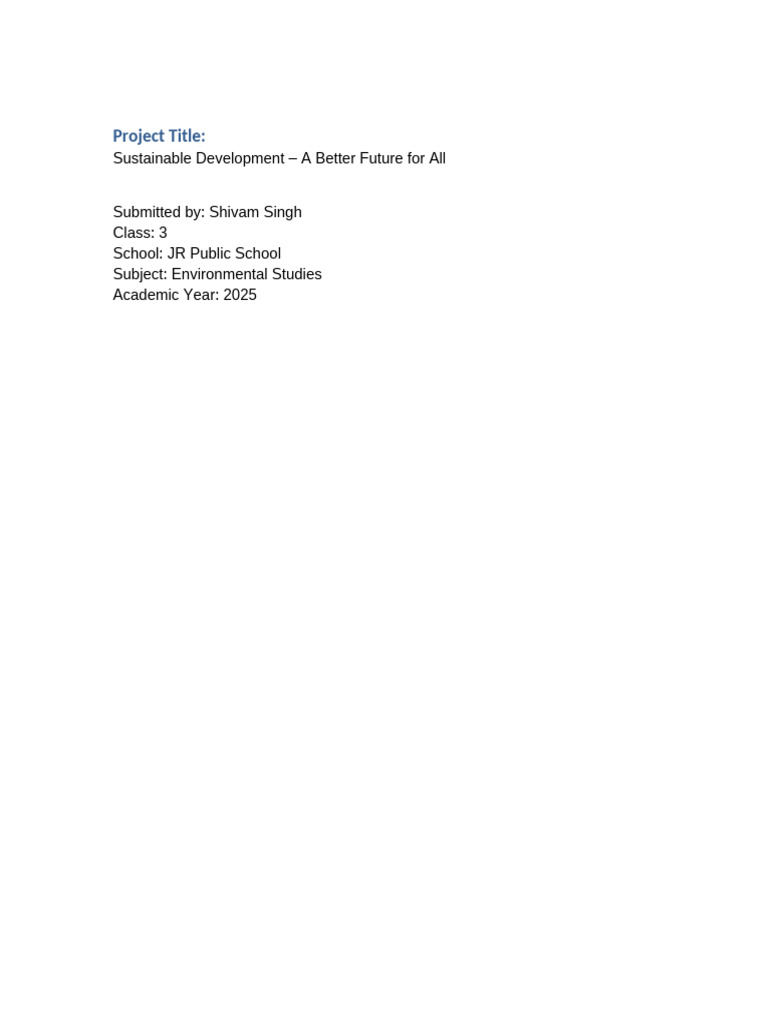 Sustainable Development for Future Generations | PDF | Sustainable ...
