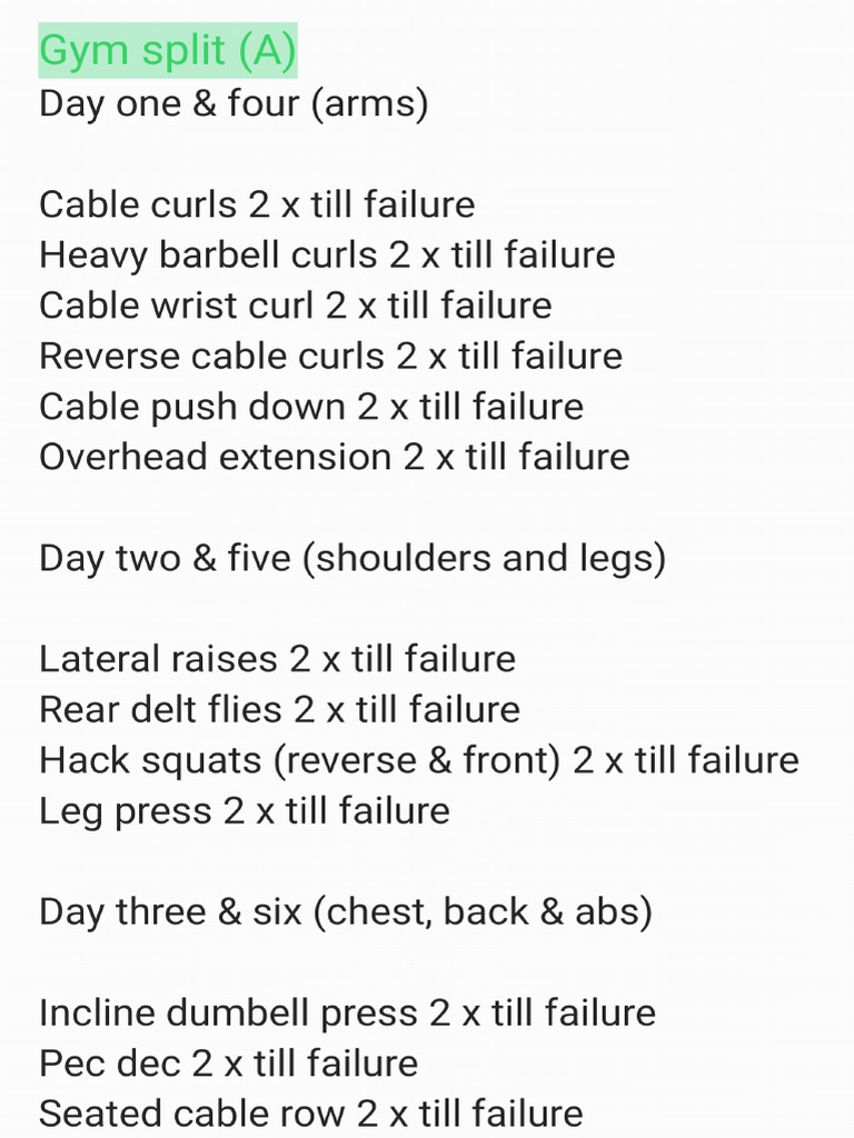 Gym Splits A & B - 250701 - 185247 | PDF