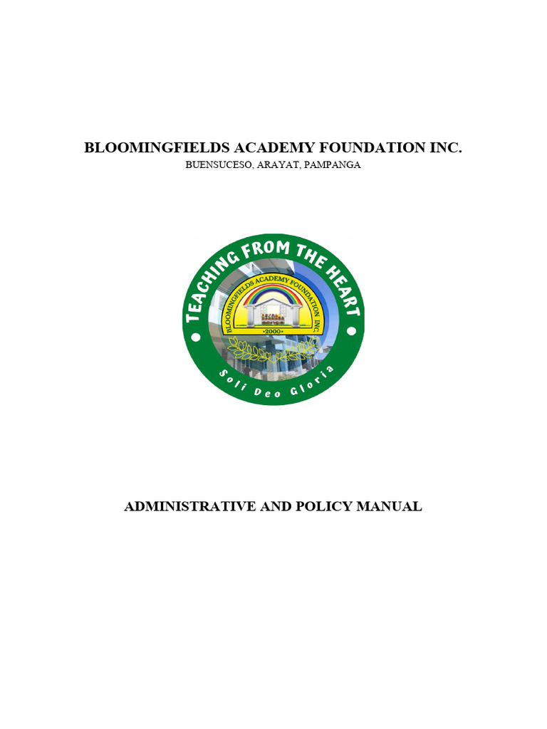 Administrative and Policy Manual | PDF | Educational Assessment ...