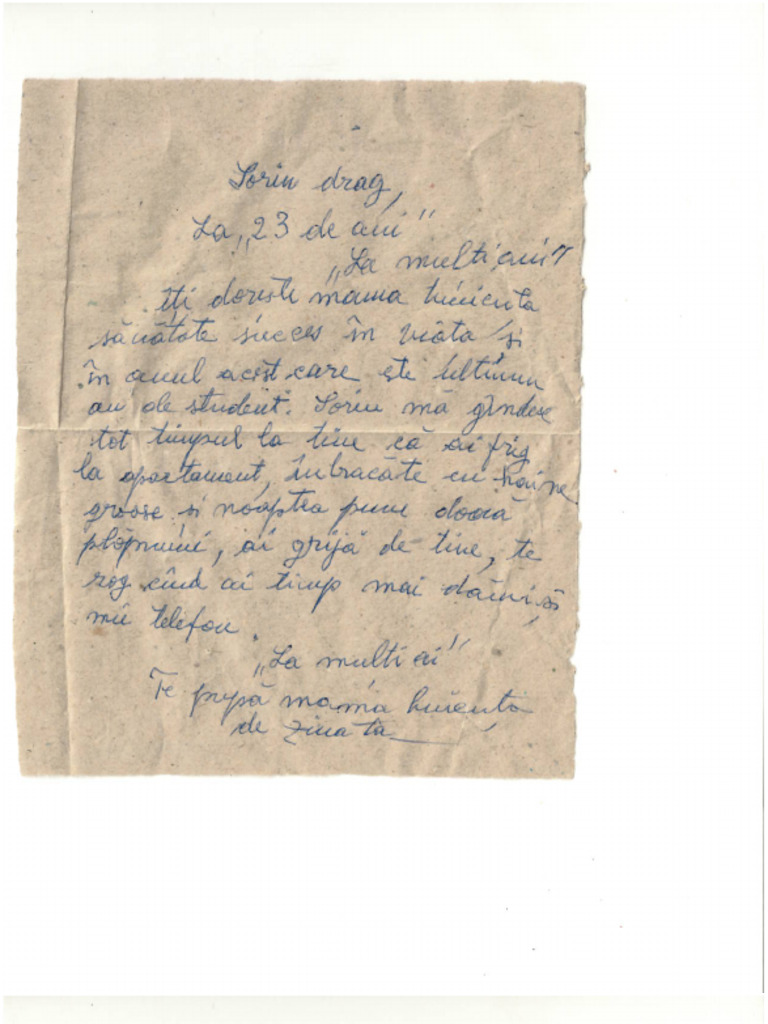 Scrisoare 2 Bunica Sorin Monica | PDF