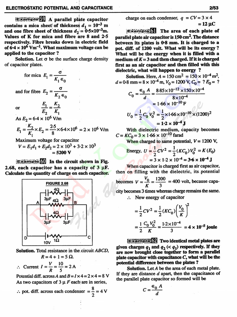 Phy Exttra | PDF | Capacitor | Capacitance