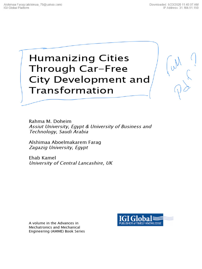 Car-Free City Development Strategies | PDF | Books