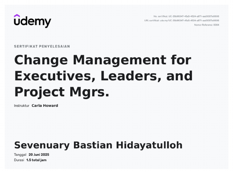 Change Management For Executives, Leaders, and Project Mgrs | PDF