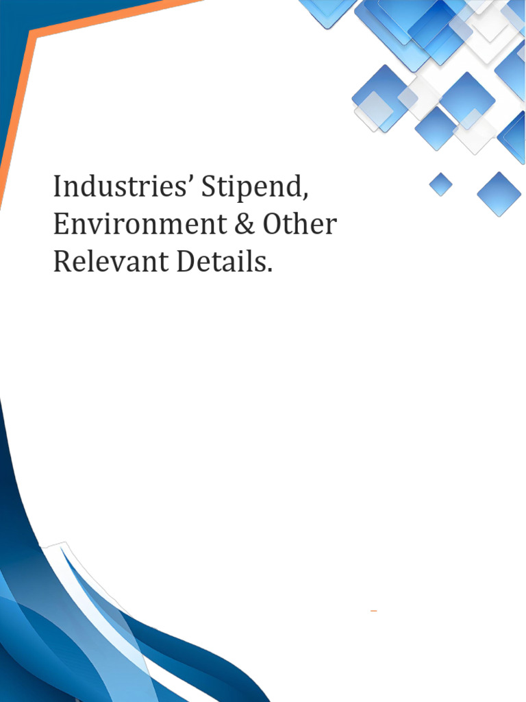 Toop Stipend, Environment & Other Details | PDF | Internal Audit | Taxes