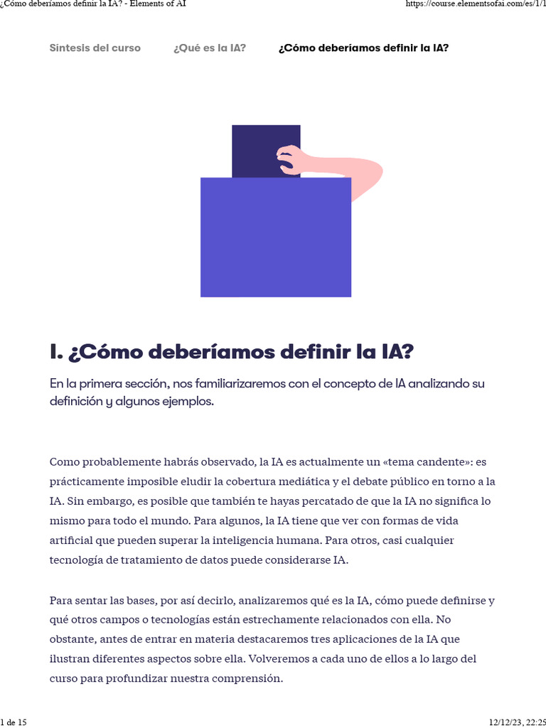 Definición y aplicaciones de la IA | PDF | Inteligencia artificial ...